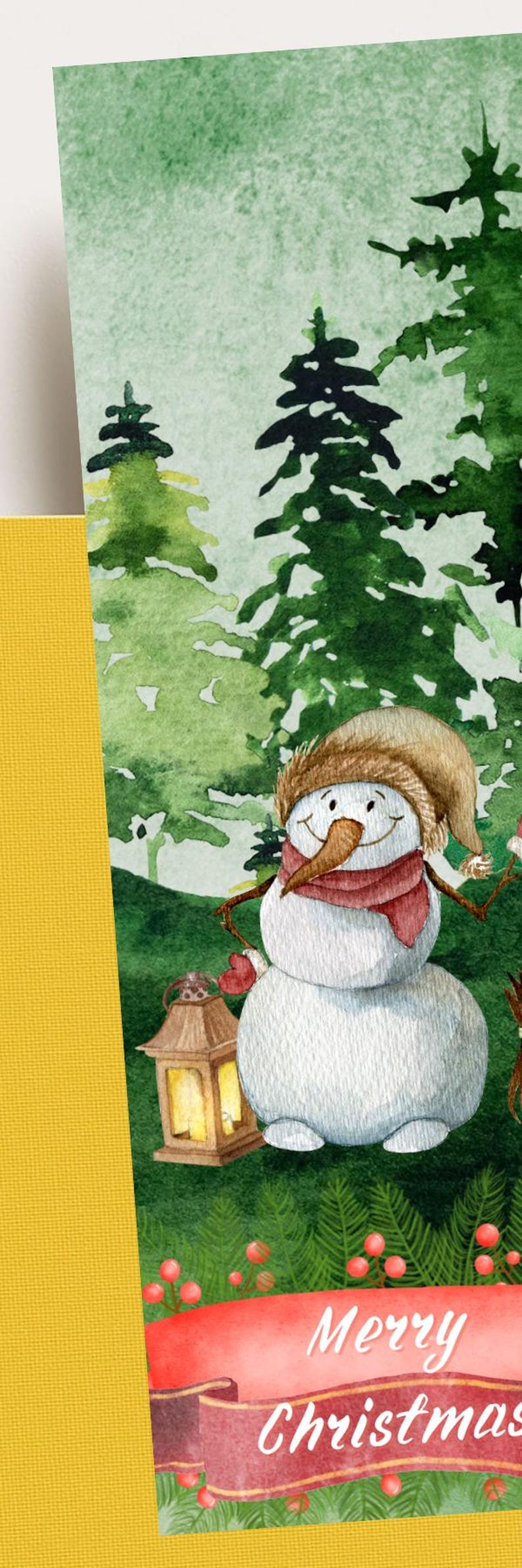 Printable Christmas Bookmark, Book Page Marker, Reading Accessory, Gift ...