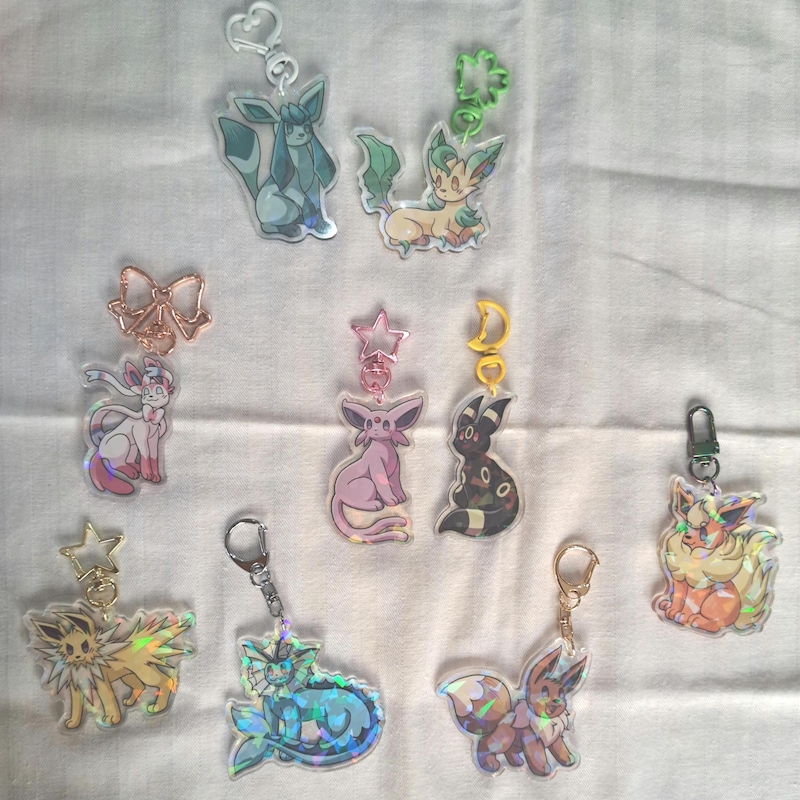 Eevee Metal Keychain - Etsy