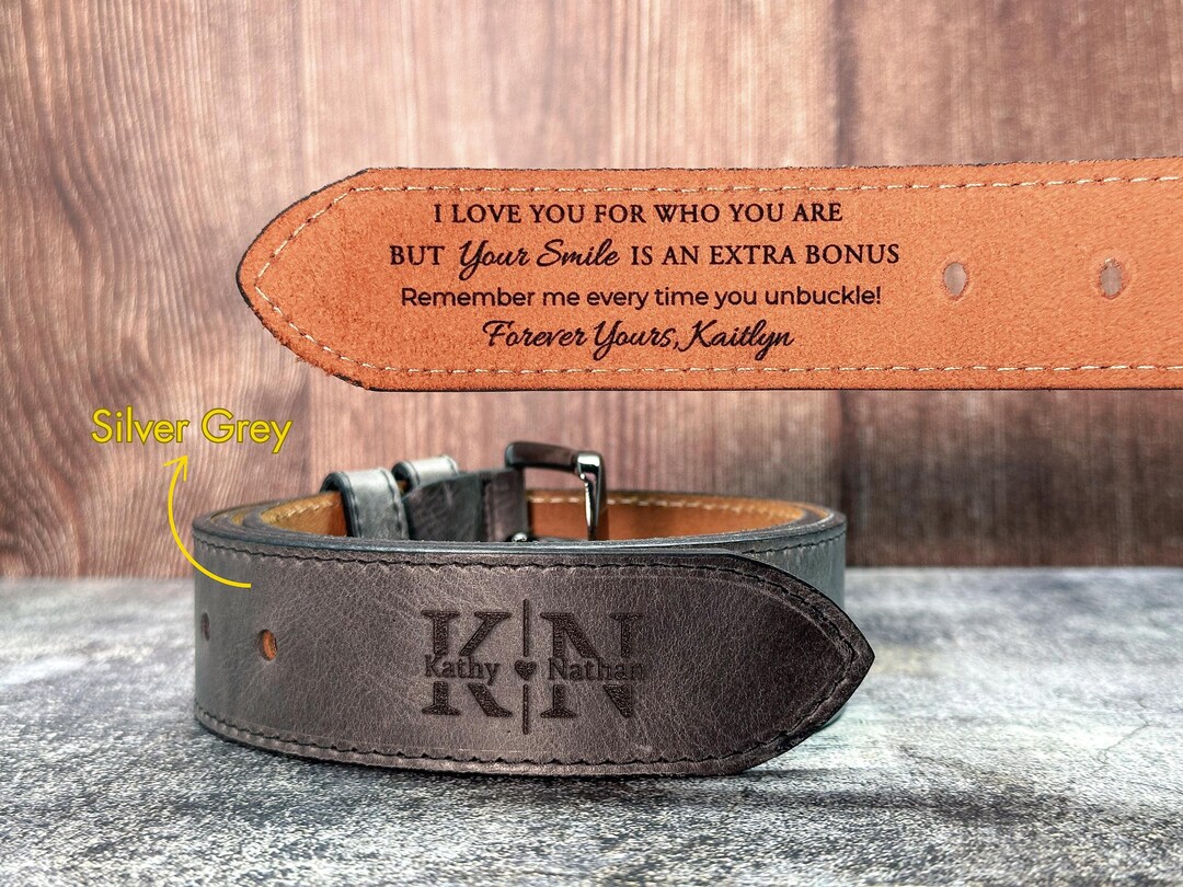 Personalized Leather Belt for Men, Custom Engraved Belt, Stylish Gift ...