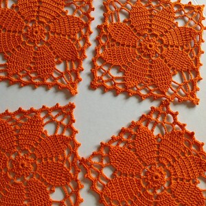 Orange Coaster/set of Fours - Etsy
