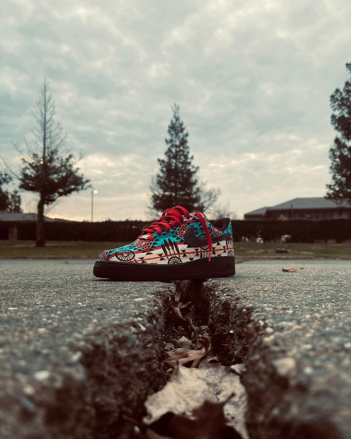 Custom Air Force 1 Tribal Pattern Sneakers | Hand Painted Geometric Art ...