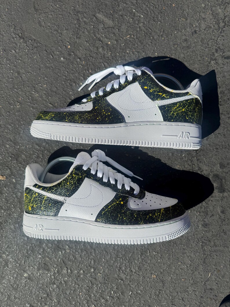 Custom Air Force 1 Yellow Splats Custom - Etsy