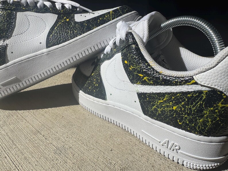 Custom Air Force 1 Yellow Splats Custom - Etsy