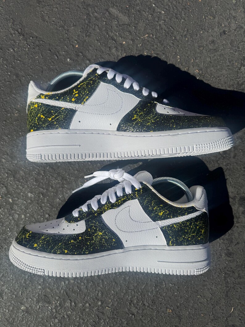 Custom Air Force 1 Yellow Splats Custom - Etsy