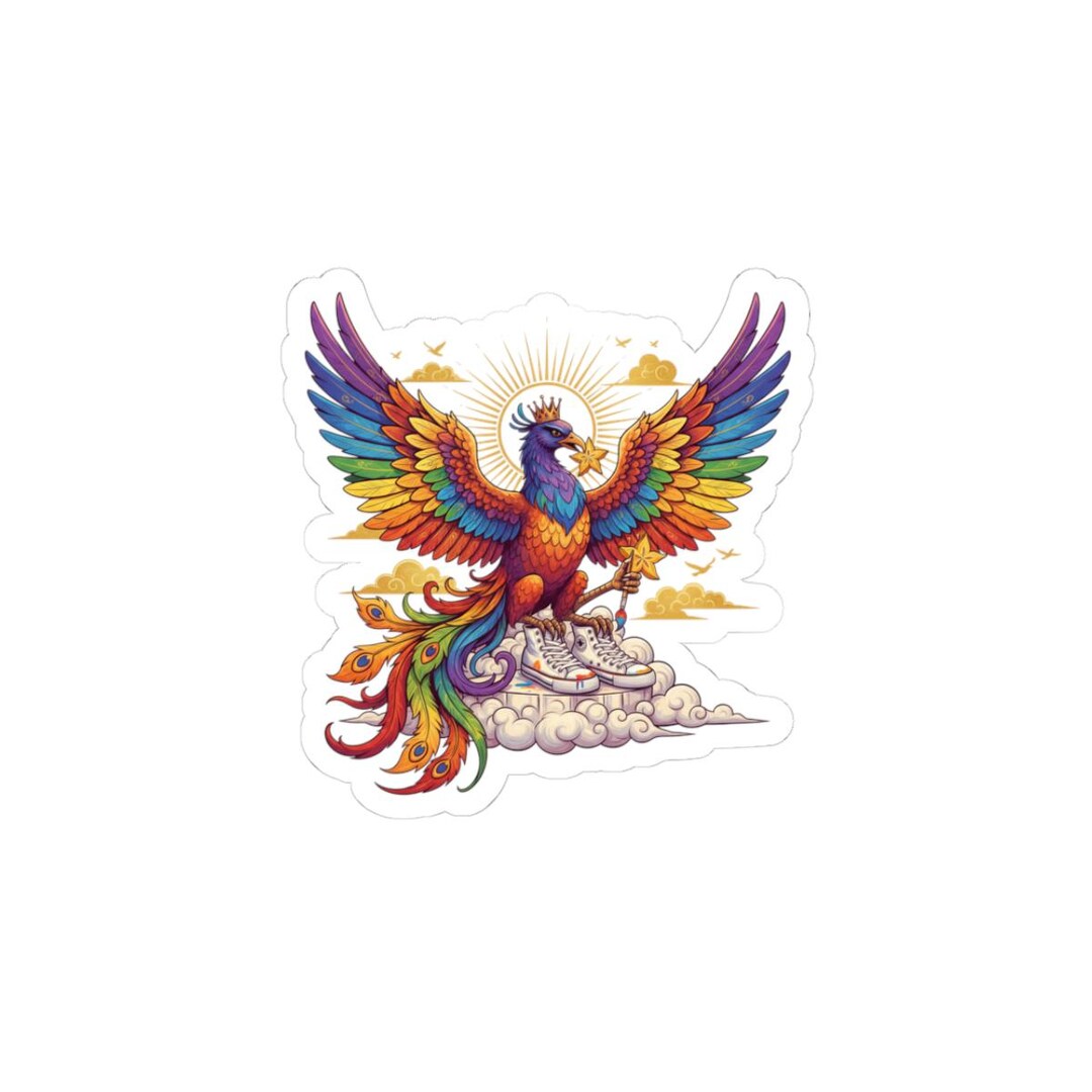 Psychedelic Phoenix Sticker | Melting Letters Vibe, Trippy Font ...