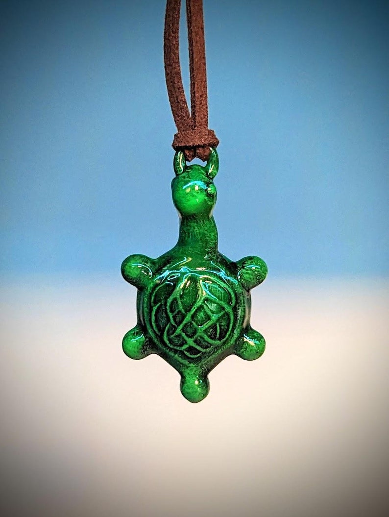 Green Turtle Talisman Elden Ring Inspired Necklace, Resin 3D Printed ...