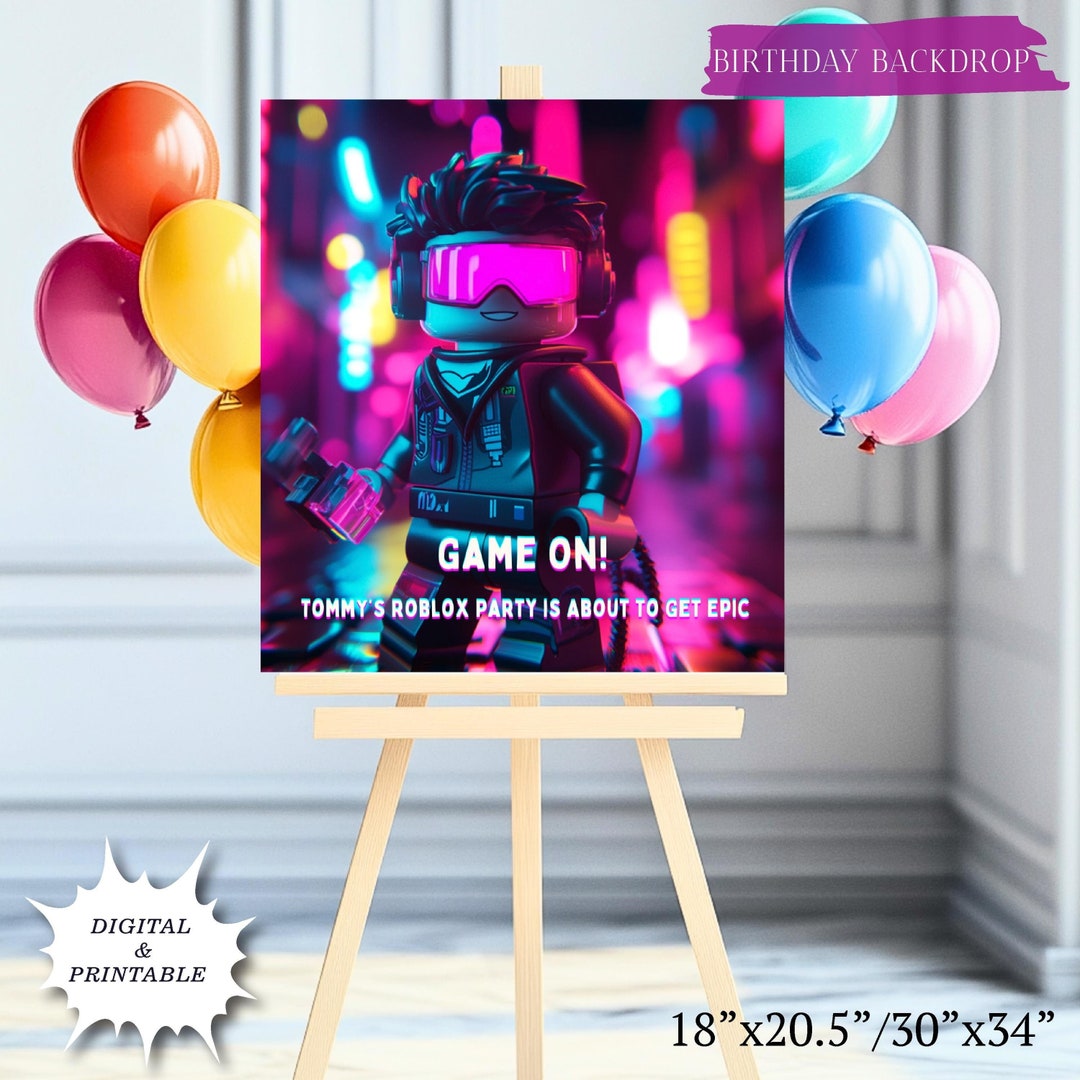 Roblox Customized Birthday Poster, Roblox party Welcome Sign,roblox ...