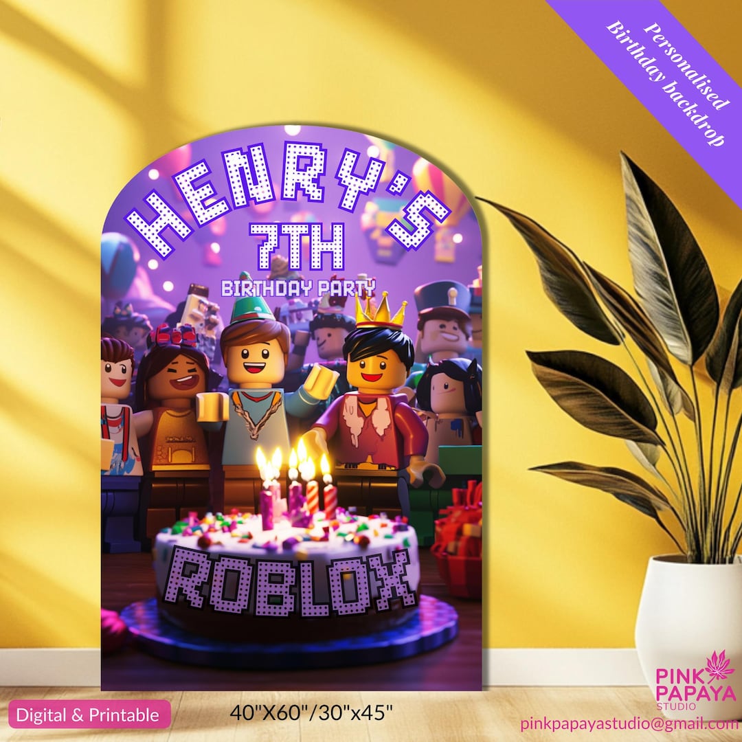 Roblox - Welcome Board.customized /editable Birthday Poster, Roblox ...