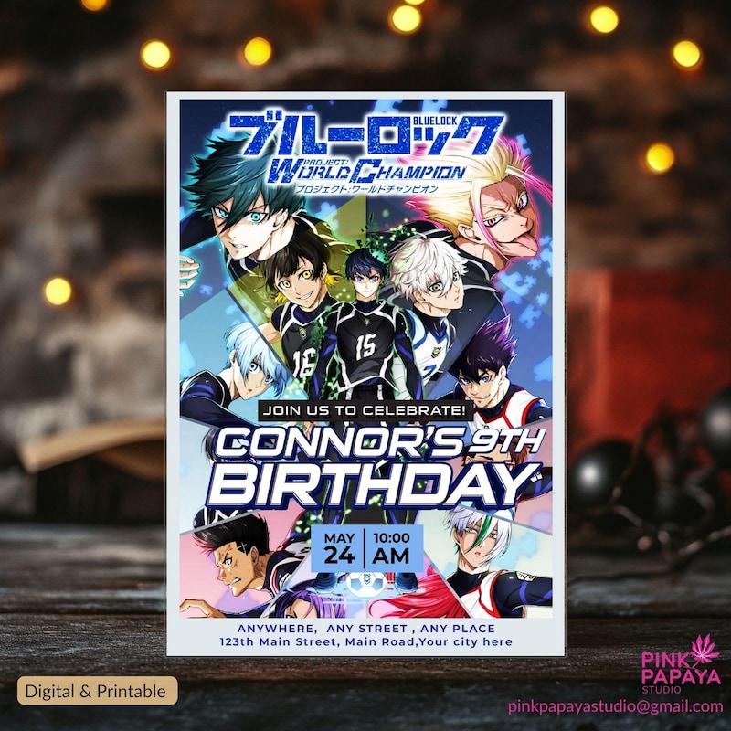 Blue Lock Birthday Digital - Etsy Australia