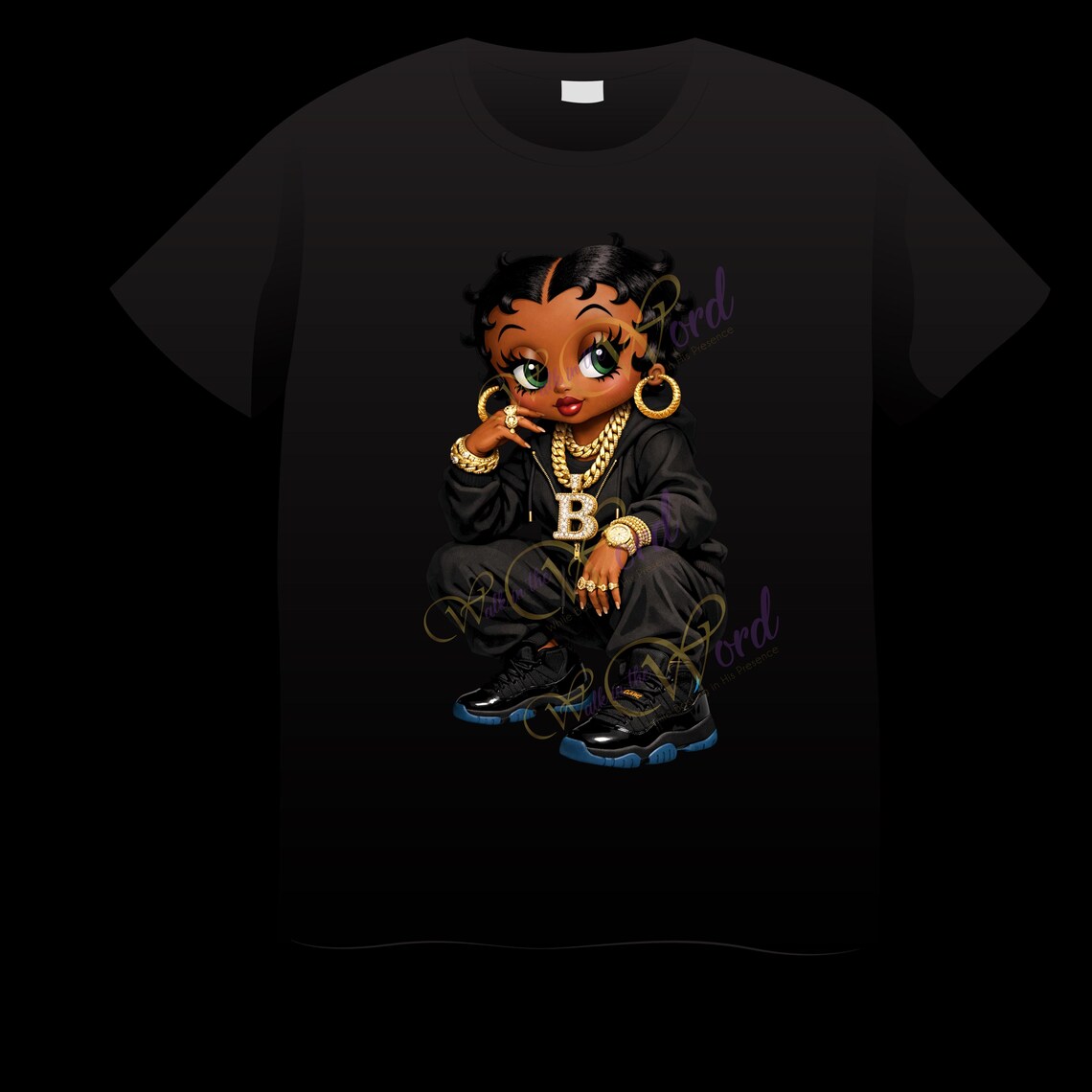 Betty Boop Wearing Jordan 11 Retro Gamma Blue PNG, SVG FILE - Etsy
