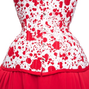 Blood Spatter Long Line Corset - Etsy
