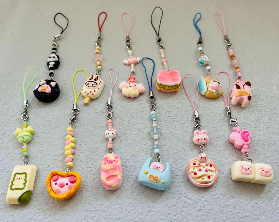 Handmade Phone Charms, Trendy Phone Strap, Cute Phone Charm, Kawaii ...