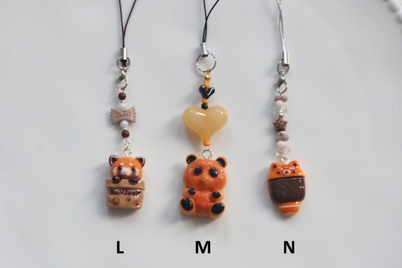 Panda Phone Charm, Small Panda Phone Charm, Cute Phone Charm, Handmade ...