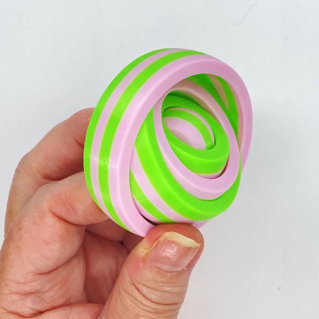 3D Printed Rotating Rings Fidget Toy for Kids: Silent Sensory Fidget ...