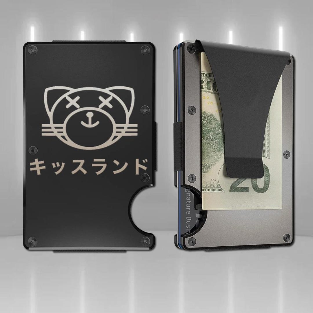 KL Engraved Metal Wallet Card Holder - Etsy