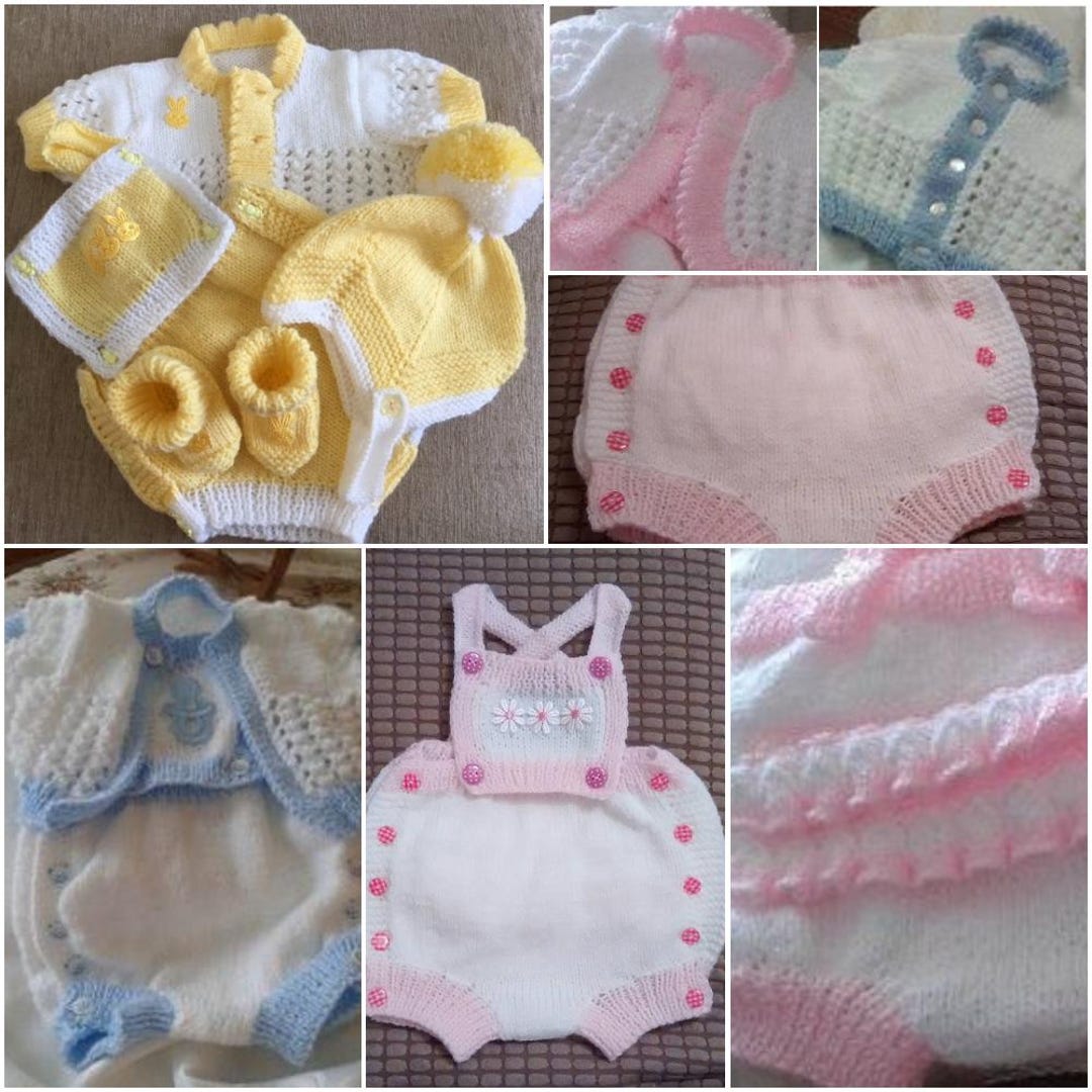 Baby Knitting Patterns Cardi and Nappy Cover With Detachable Bib ...