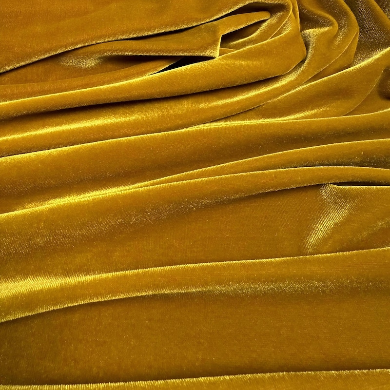 Velvet Gold Trim Fabric - Etsy