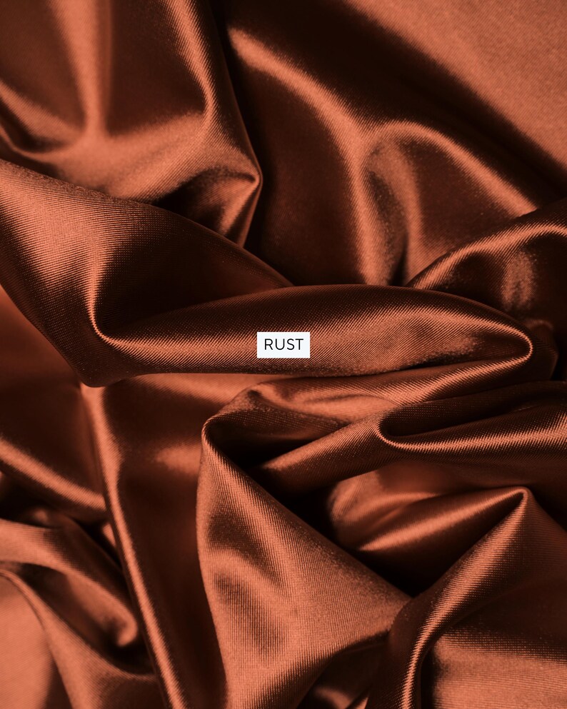 Rust Stretch Spandex Fabric by the Yard – Luxury Christmas Fabric for ...