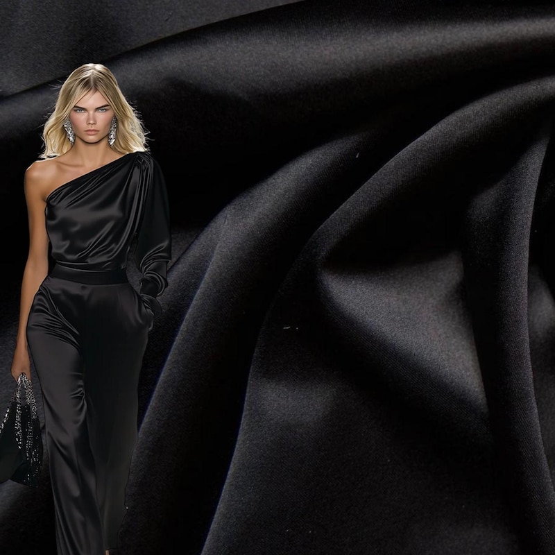 Black Silk Dress - Etsy
