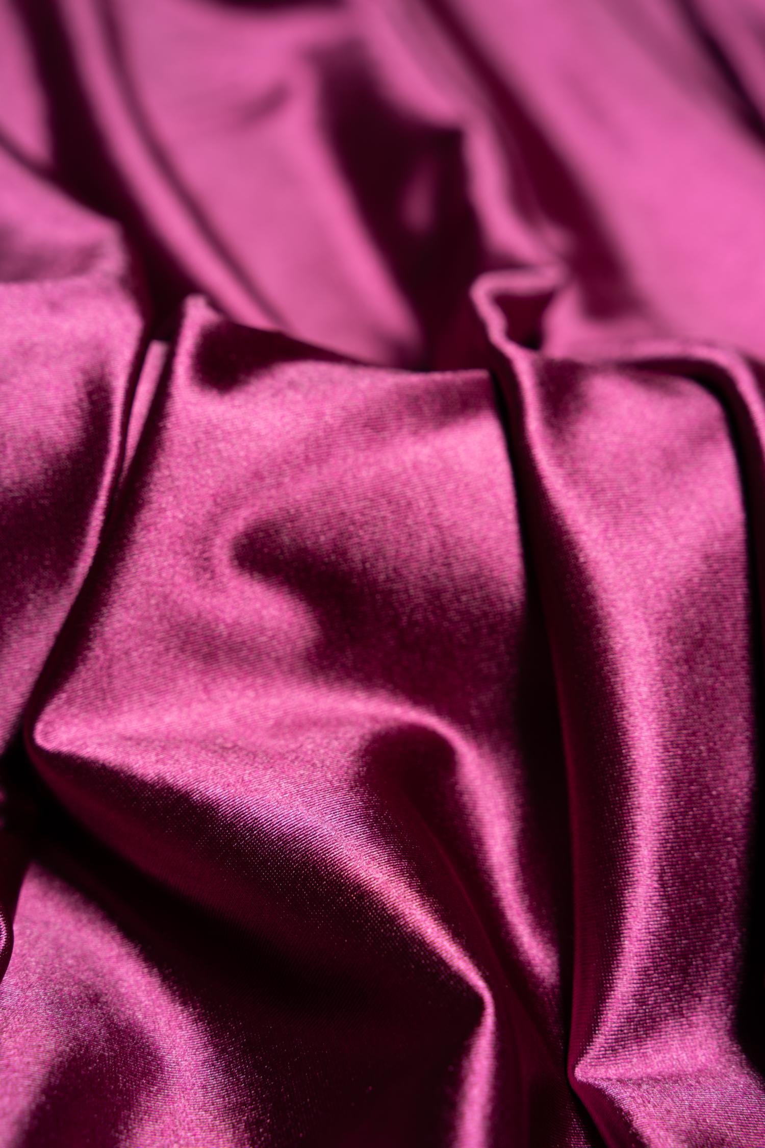 Magenta Satin Fabric, Shiny Nylon Spandex Fabric, Stretchy Fabric by ...