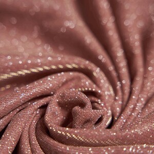 Dusty Pink Glitter Fabric: Lurex Spandex Knit, Evening Gown Material - Etsy