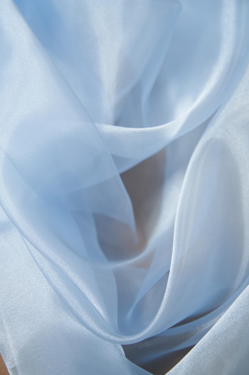 Blue Crystal Organza Fabric: Sheer Bridal Wedding Decor - Etsy