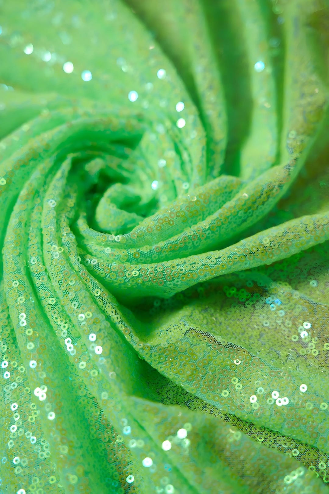 Mint Green Sequin Fabric: Iridescent 3mm Sequins, 2-way Stretch - Etsy