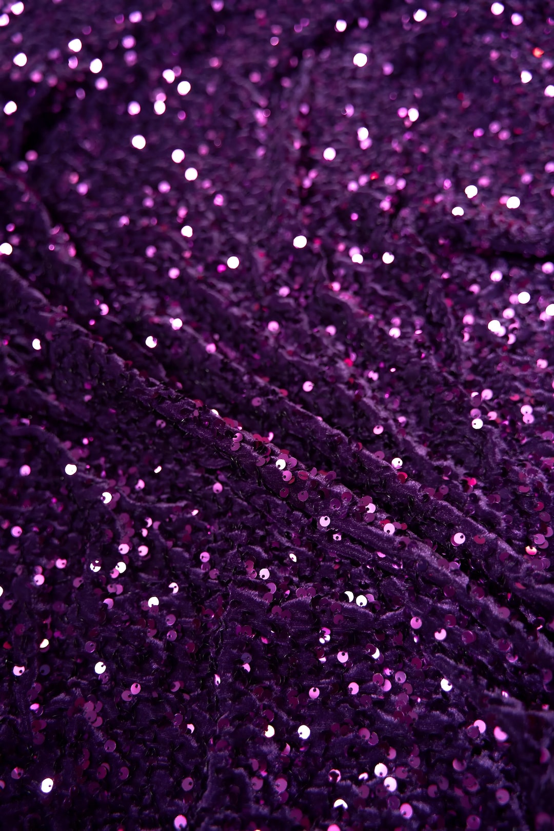 Purple Sequin Velvet Fabric: Stretch Violet Sequined Material - Etsy