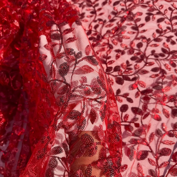 Embroidered Sheer Fabric - Etsy