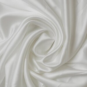 Off White Satin Fabric by the Yard – Luxury Stretch Silk Satin, Premium ...