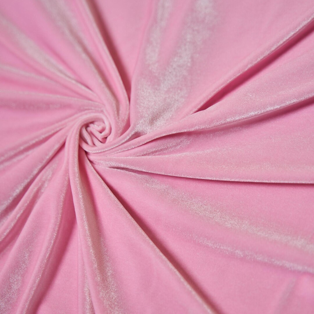 Soft Pink Stretch Velvet Fabric, 4-way Stretch Dress Velvet Perfect for ...