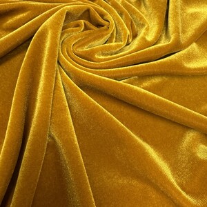 Gold Velvet Fabric by the Yard, Soft Luxury Material for Dresses, Gowns ...