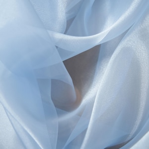 Blue Crystal Organza Fabric: Sheer Bridal Wedding Decor - Etsy