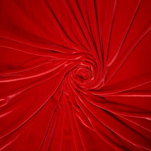 Red Stretch Velvet by the Yard, Luxurious Red Velvet Fabric for Apparel ...