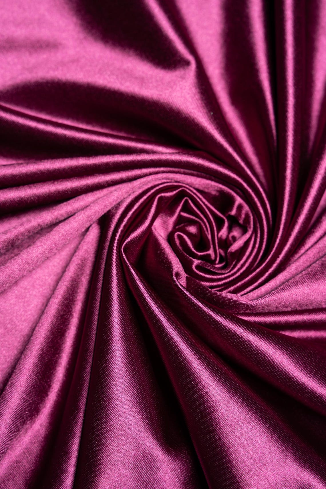 Magenta Satin Fabric, Shiny Nylon Spandex Fabric, Stretchy Fabric by ...
