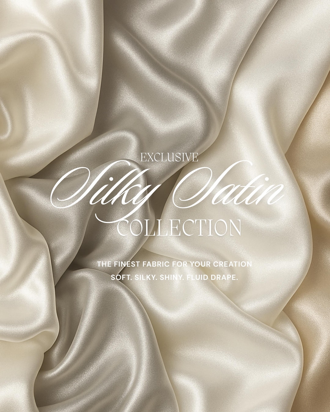 Silky Satin Fabric by the Yard – Soft Shiny Material for Fall Gowns ...