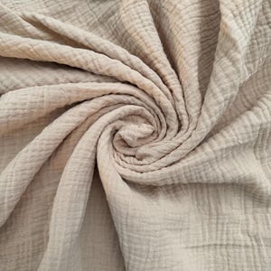 Linen Crinkle Double Gauze Fabric – 100% Cotton Muslin by the Yard ...