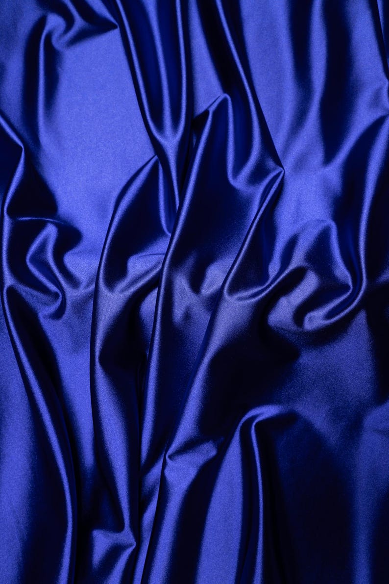 Royal Blue Shiny Spandex Fabric by the Yard – 4 Way Stretch Christmas ...