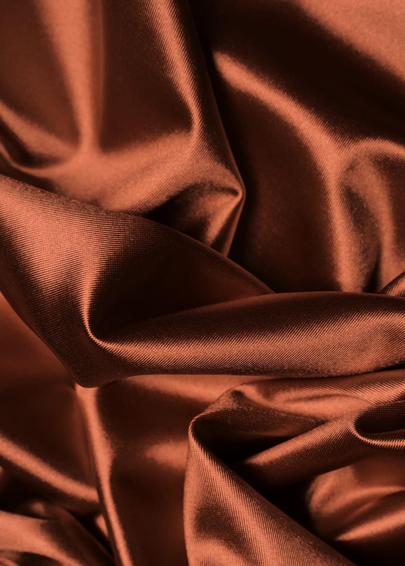 Rust Stretch Spandex Fabric by the Yard – Luxury Christmas Fabric for ...