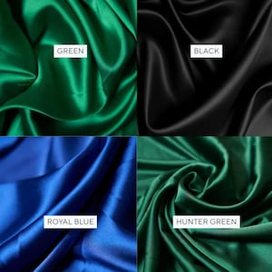 Royal Blue Satin Fabric by the Yard – Luxury Stretch Silk Satin ...