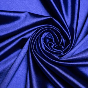 Royal Blue Shiny Nylon Spandex by the Yard Stretchy Fabric for ...