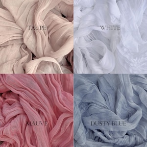 Boho Crinkled Table Runner – Rustic Wedding Cheesecloth Decor, Soft ...