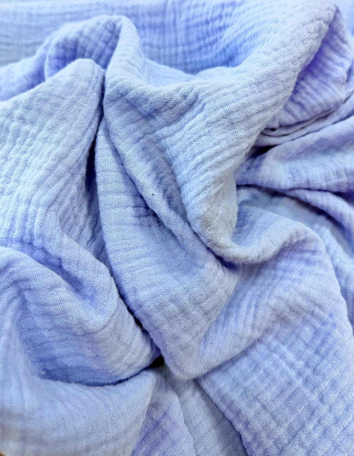 Crinkle Double Gauze Fabric, 100% Cotton Muslin by the Yard, Soft ...