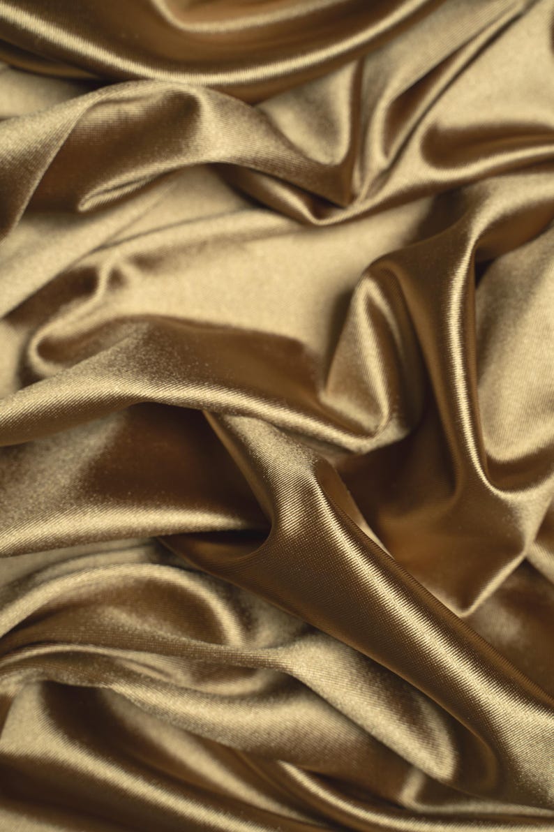 Champagne Shiny Spandex Fabric by the Yard – 4 Way Stretch Christmas ...