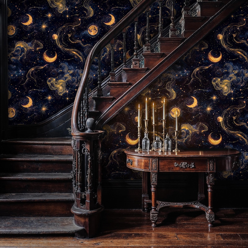 Gothic Stars Wallpaper - Etsy Canada