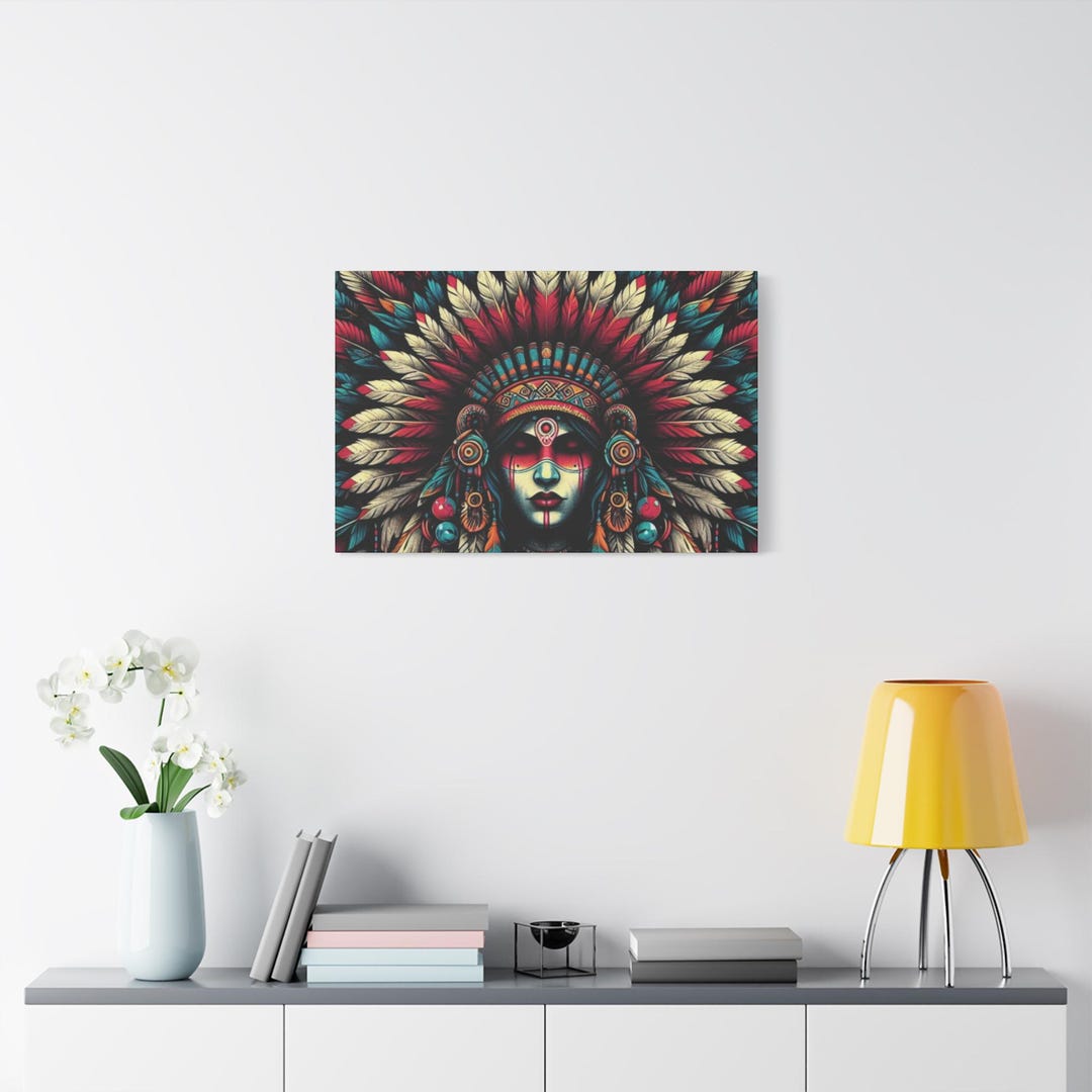 Indian Canvas Wall Decor Native American Wall Art Matte Canvas Home ...