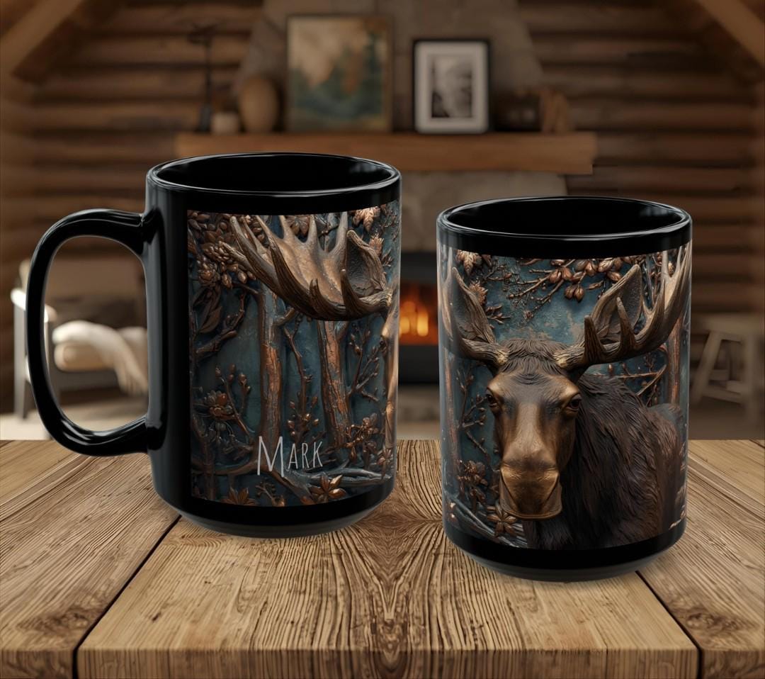 Personalized Moose Coffee Mug: Moose Gift for Nature Lover - Etsy
