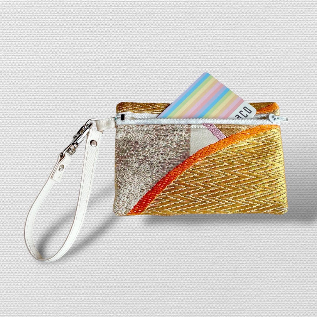 Japanese Kimono,vintage Obi Remake 2-way Card Case That Can Also Be ...