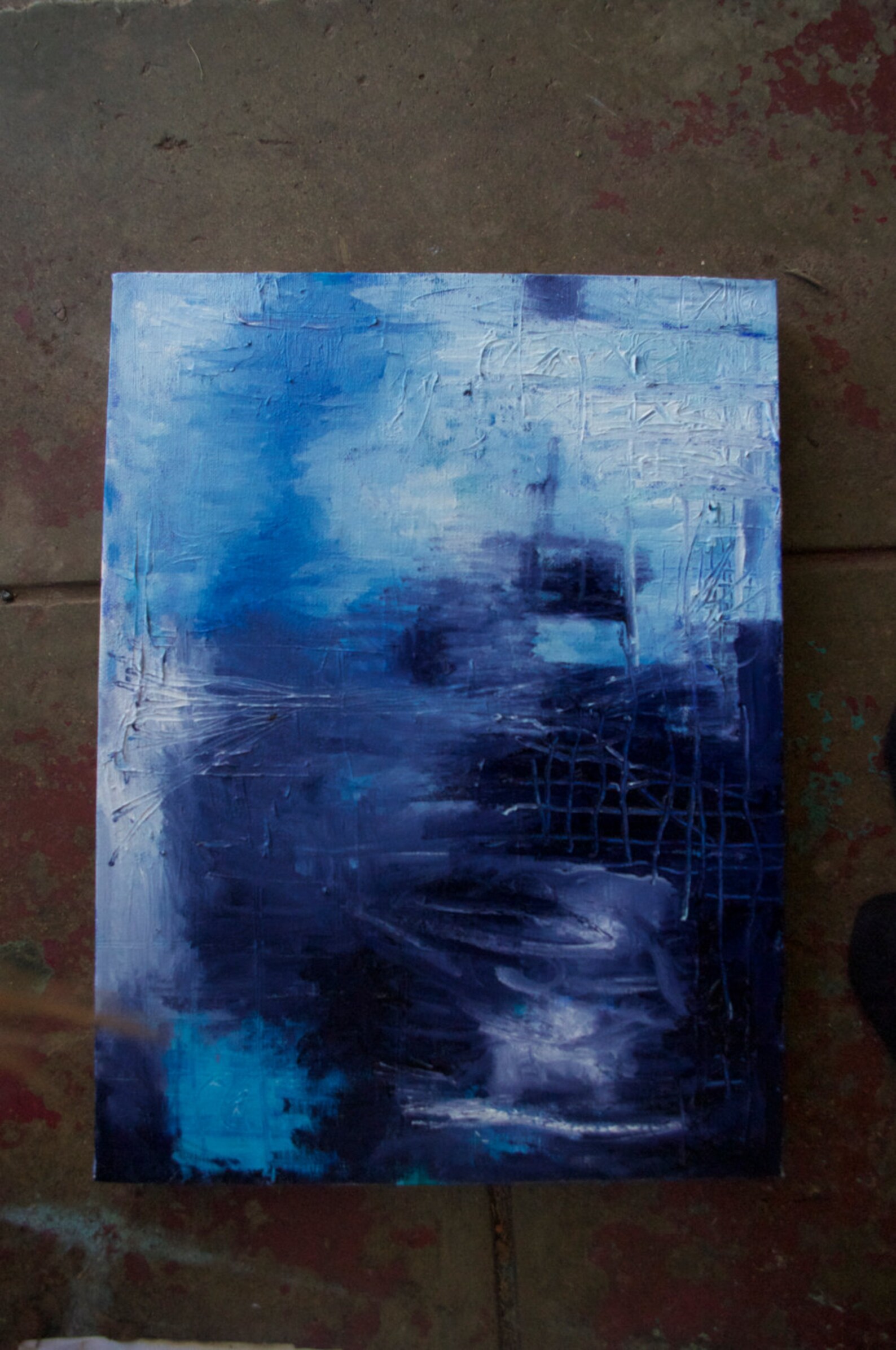 Abstract Painting, Abstract Art, Indigo Painting, Original Painting ...