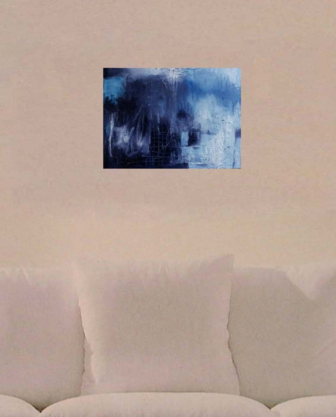 Abstract Painting, Abstract Art, Indigo Painting, Original Painting ...